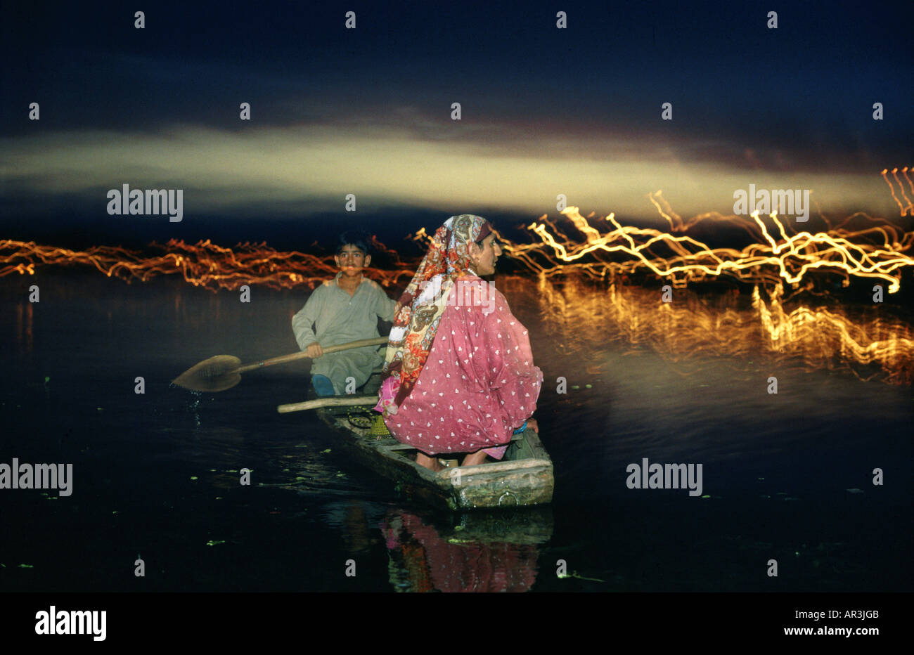 Shikara boat on Dal Lake, Srinagar, Kashmir India, Asia Stock Photo - Alamy