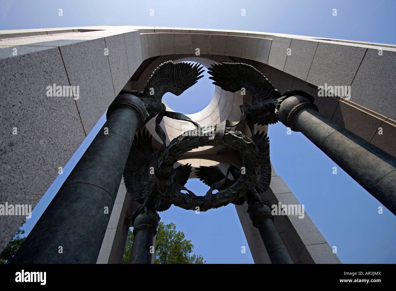 Atlantic Pillar at the WWII Memorial in Washington DC Stock Photo - Alamy