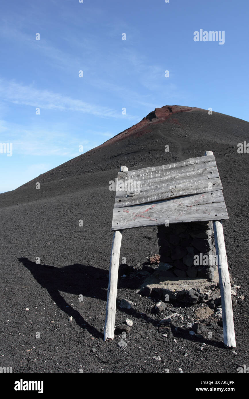 Montana Negra on the side of Teide in the Chinyero where the last ...