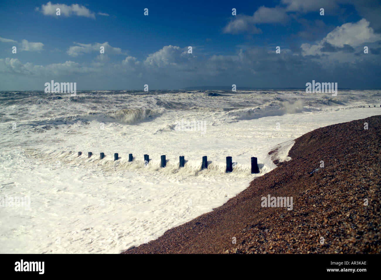 Beach at Camber Sands East Sussex during Gale Stock Photo - Alamy