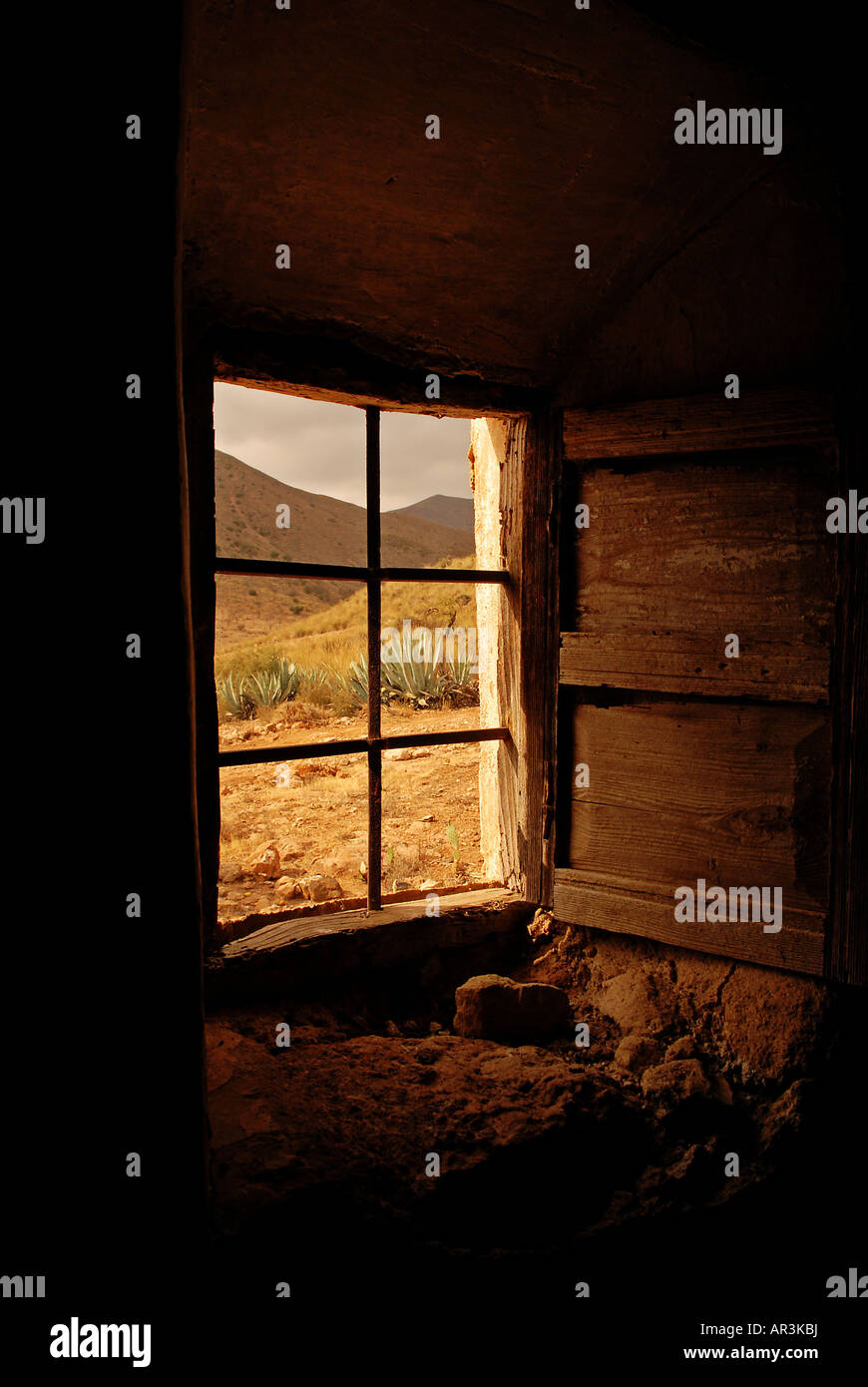 view from the window of a spanish farmhouse / finca Stock Photo - Alamy