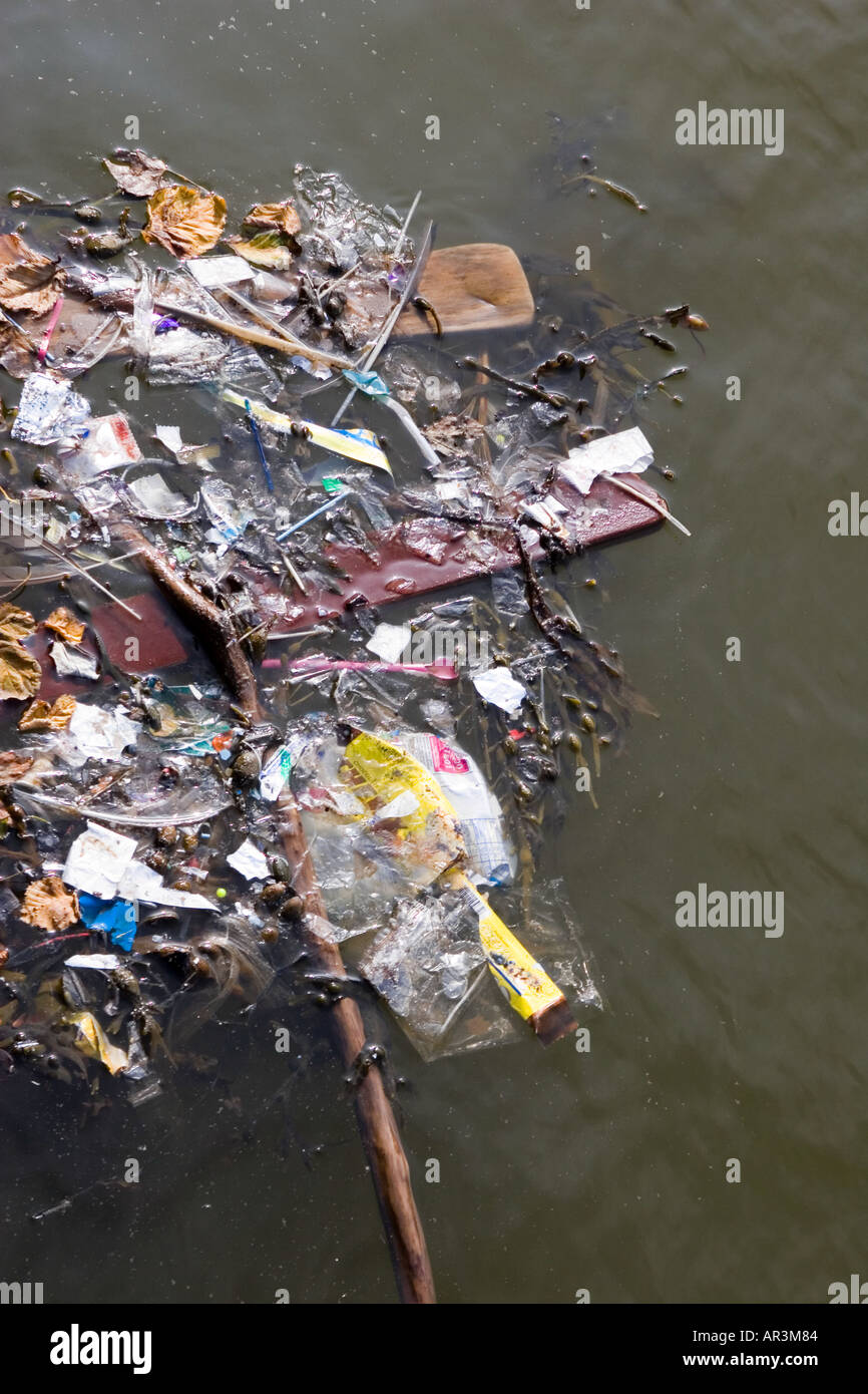 Litter at sea-side UK Stock Photo - Alamy
