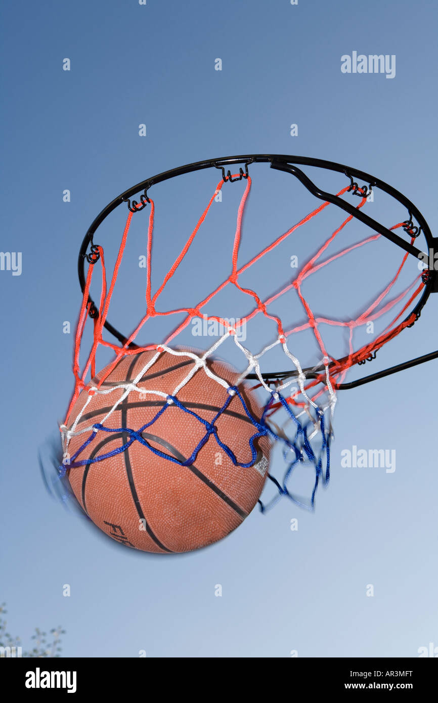 basketball going through the hoop Stock Photo - Alamy