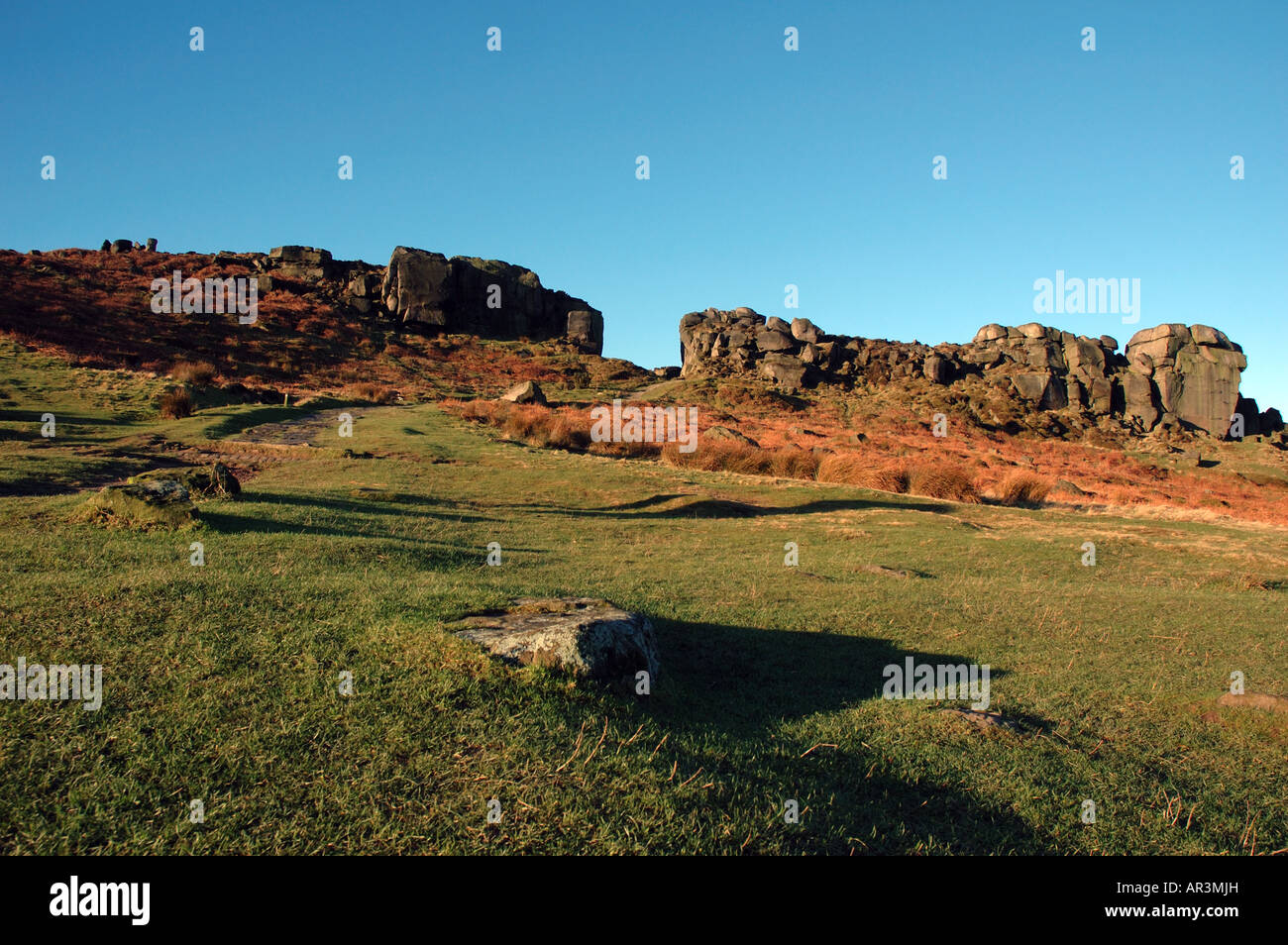 Cow and Calf Rocks, Ilkley Moor, Yorkshire, UKwinter Stock Photo - Alamy