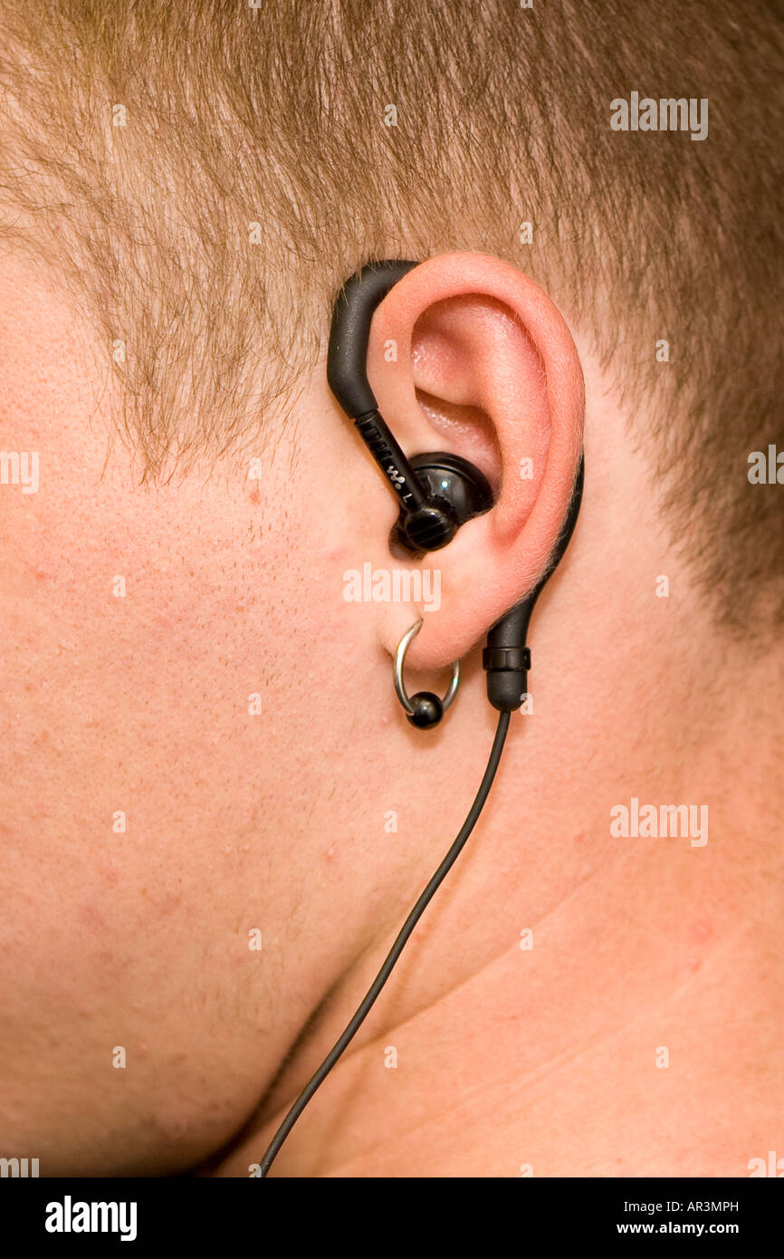 Ear Piece Headphone Stock Photo - Alamy