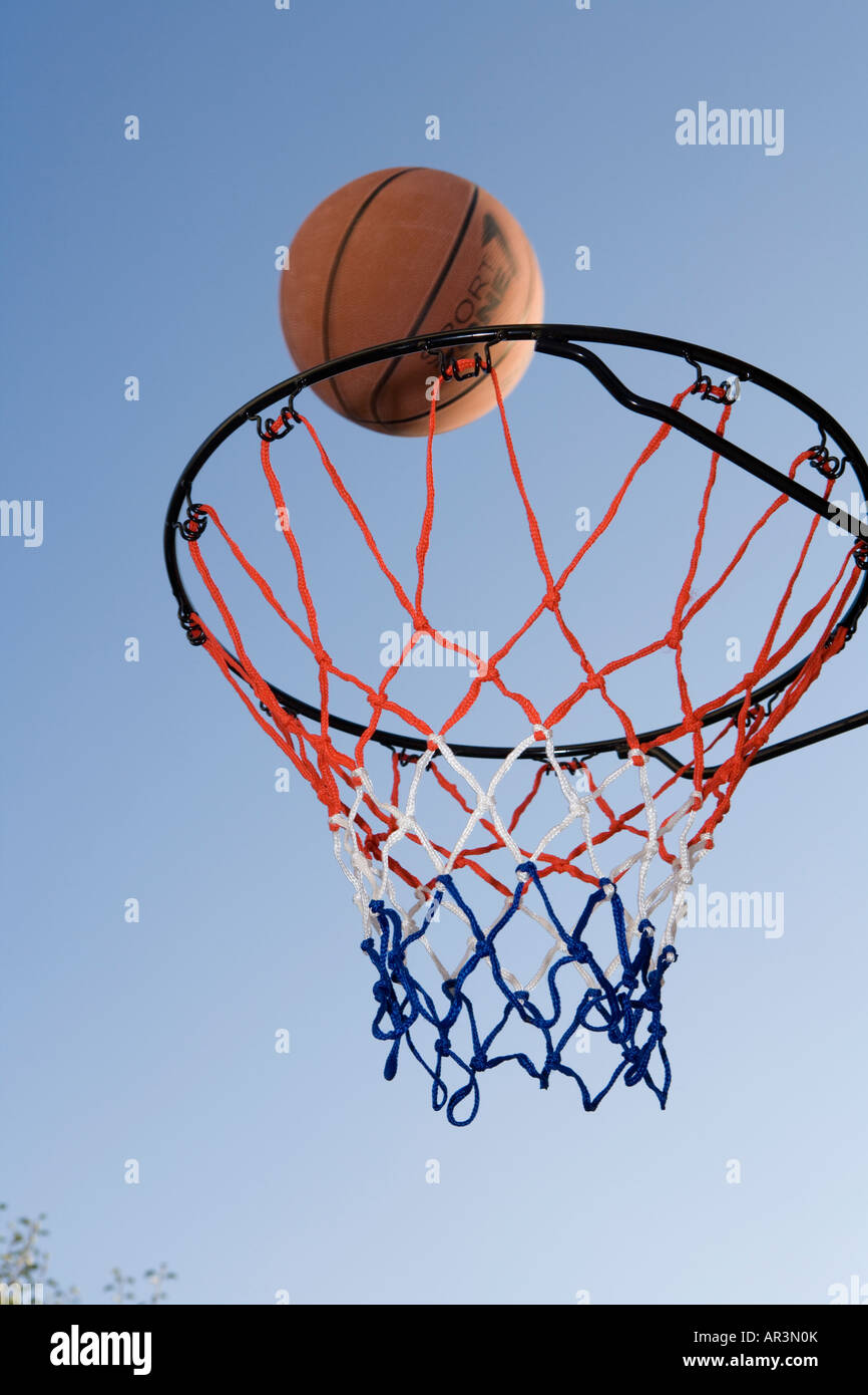 basketball going through the hoop Stock Photo - Alamy