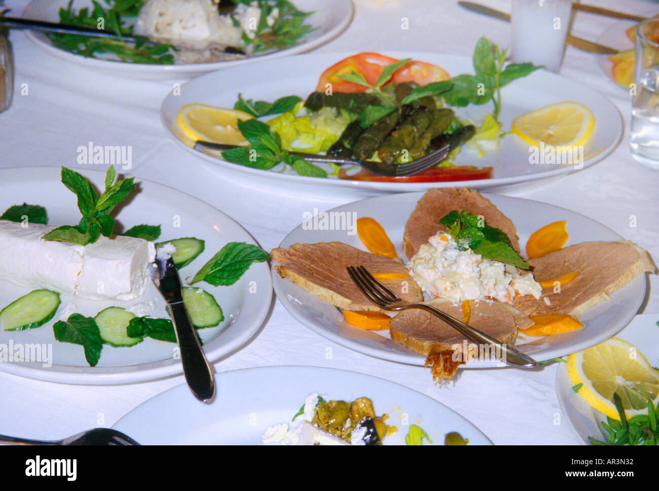 Zahleh Lebanon Lebanese Food Mezze Stock Photo - Alamy