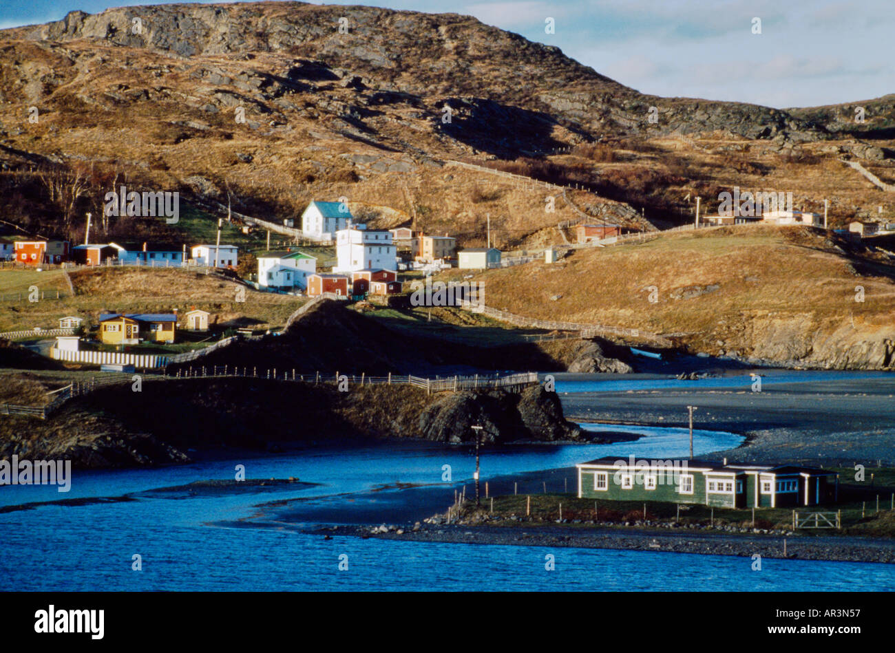 Newfoundland Canada Landscape Houses And Water Stock Photo - Alamy