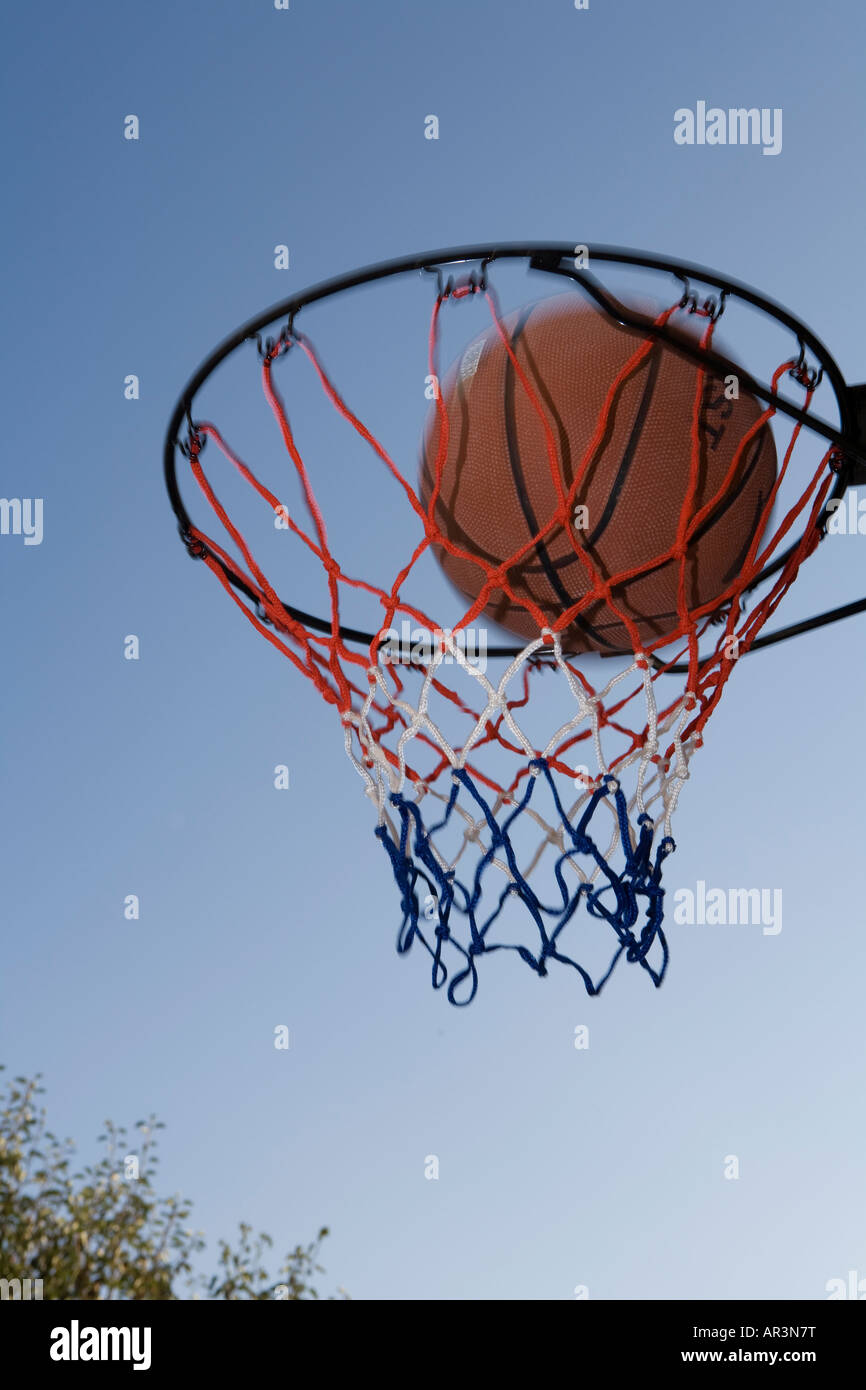 basketball going through the hoop Stock Photo - Alamy