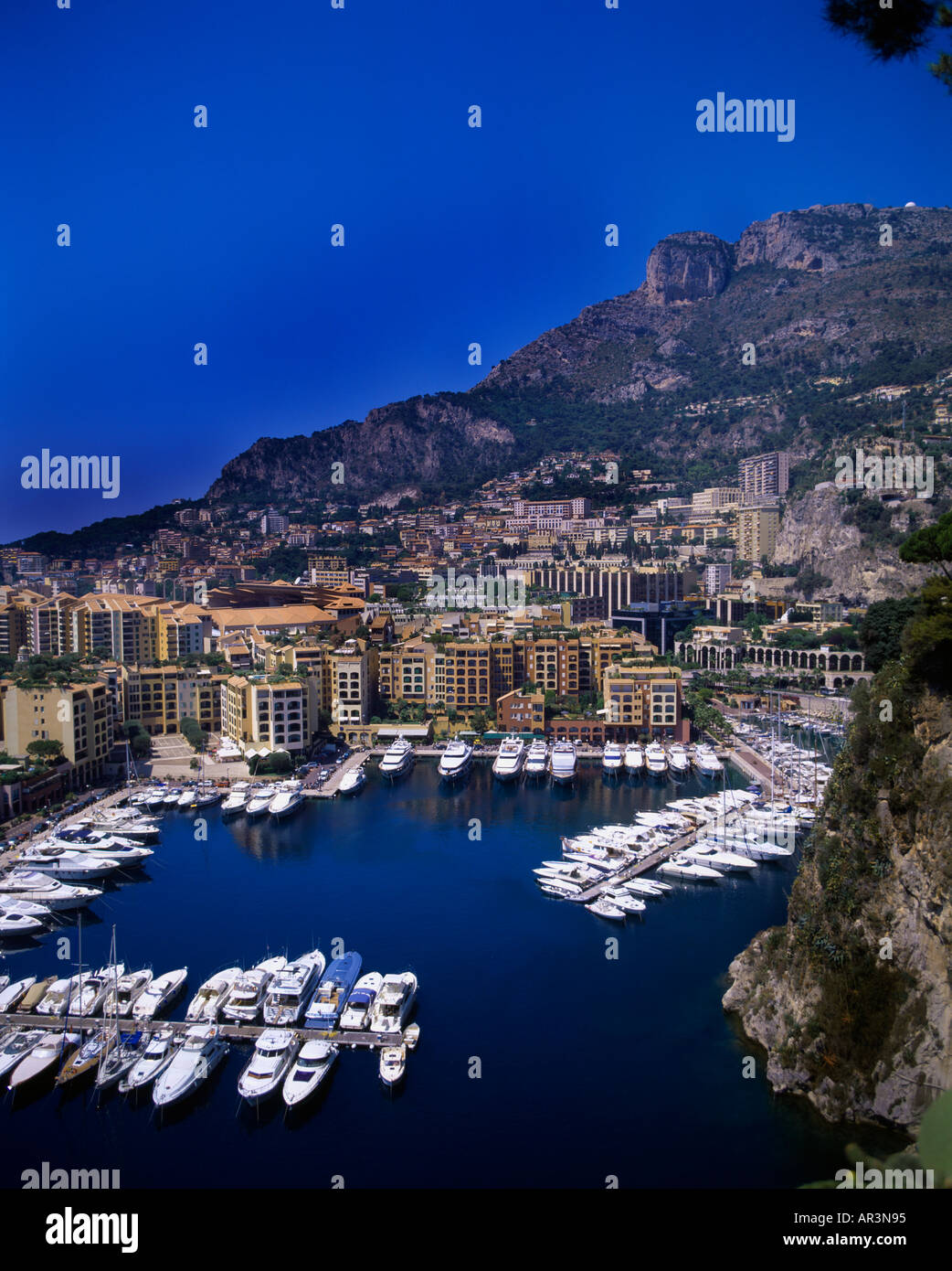 Monaco Port de Fontvieille Aerial View Stock Photo - Alamy