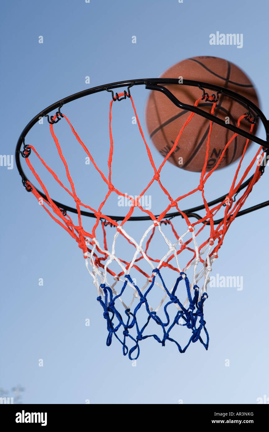 basketball going through the hoop Stock Photo - Alamy