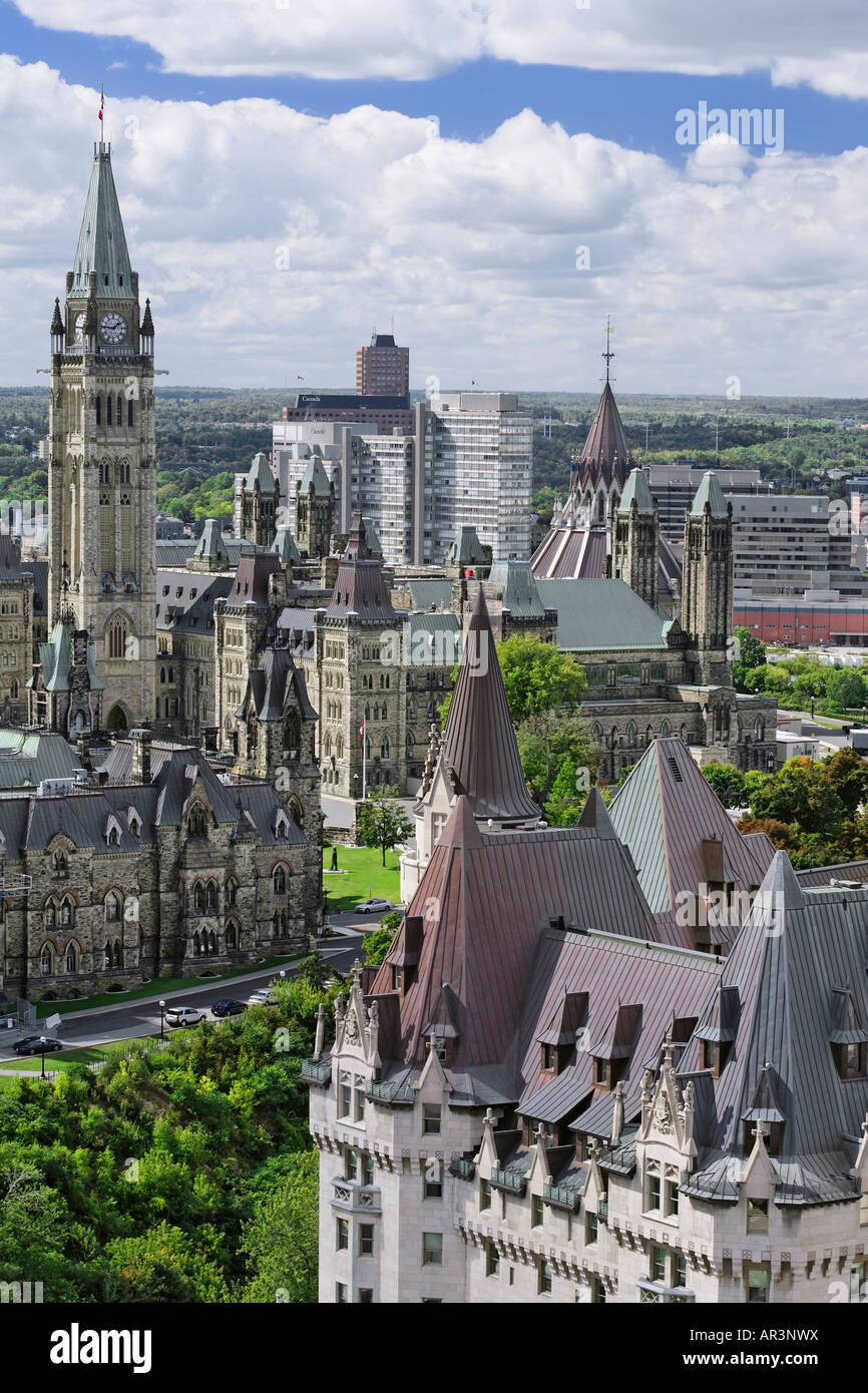 The beautiful historic architecture of Parliament Hill rise above the ...