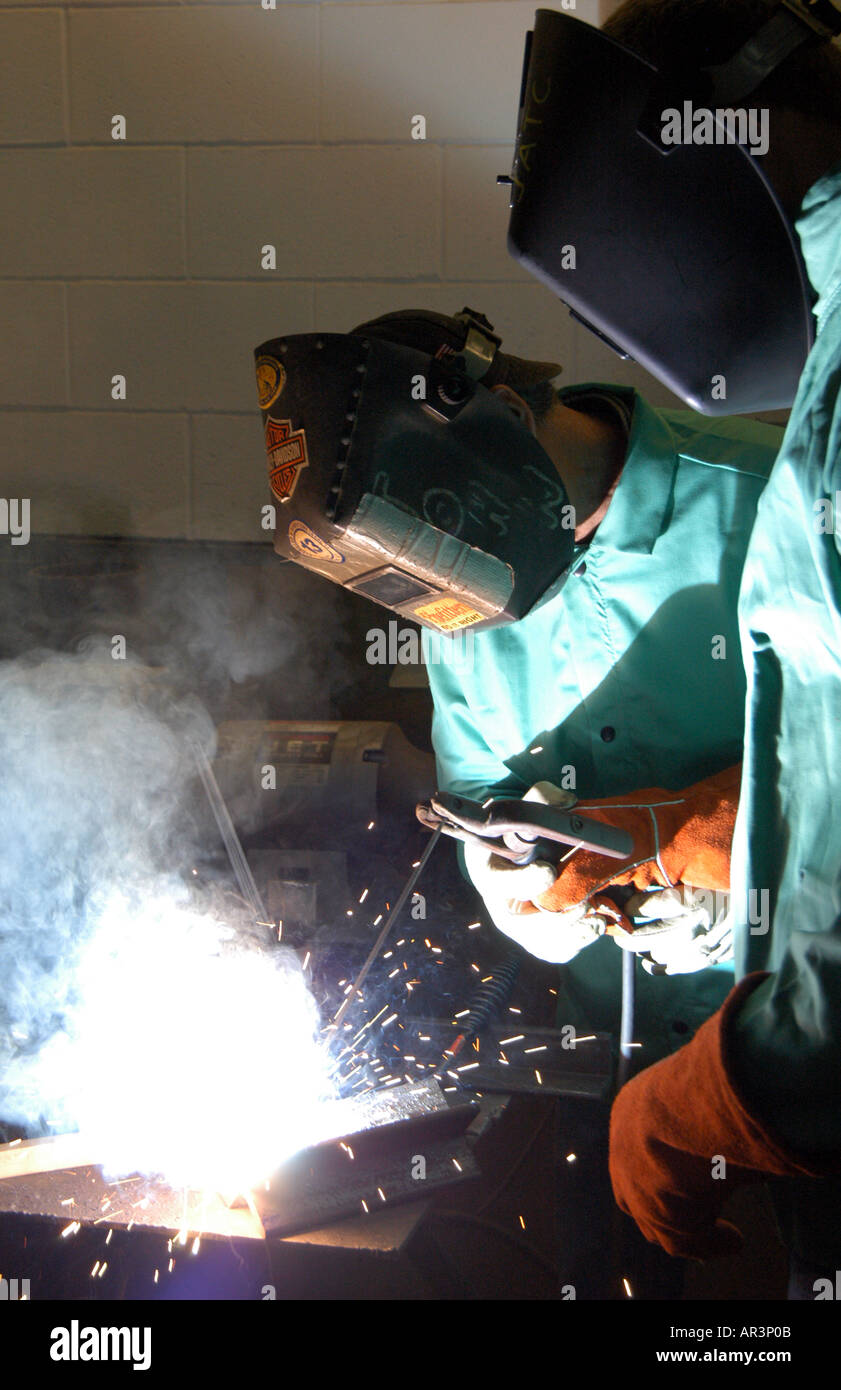 learning welding, portrait Stock Photo - Alamy