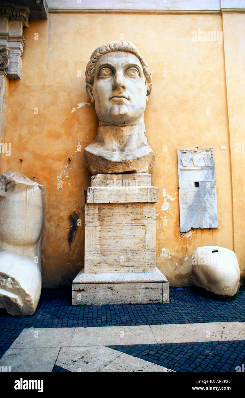 Rome Italy Capitoline Museum Fragments of the Colossus of Constantine ...