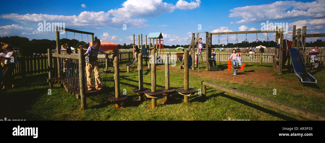 Children In Playground Kempton Park Family Fun Day Stock Photo - Alamy