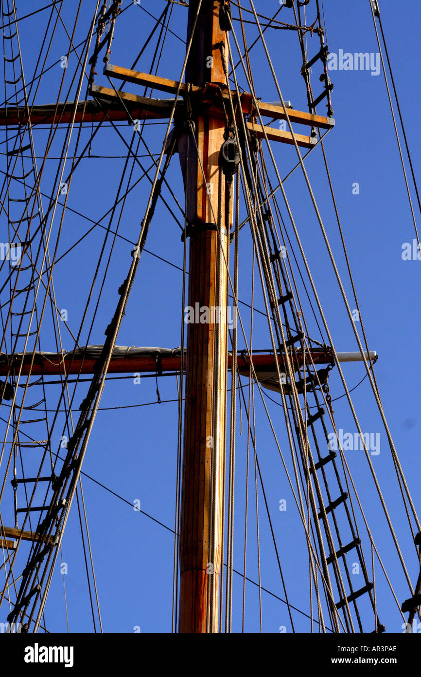 Mast of a ship Stock Photo - Alamy