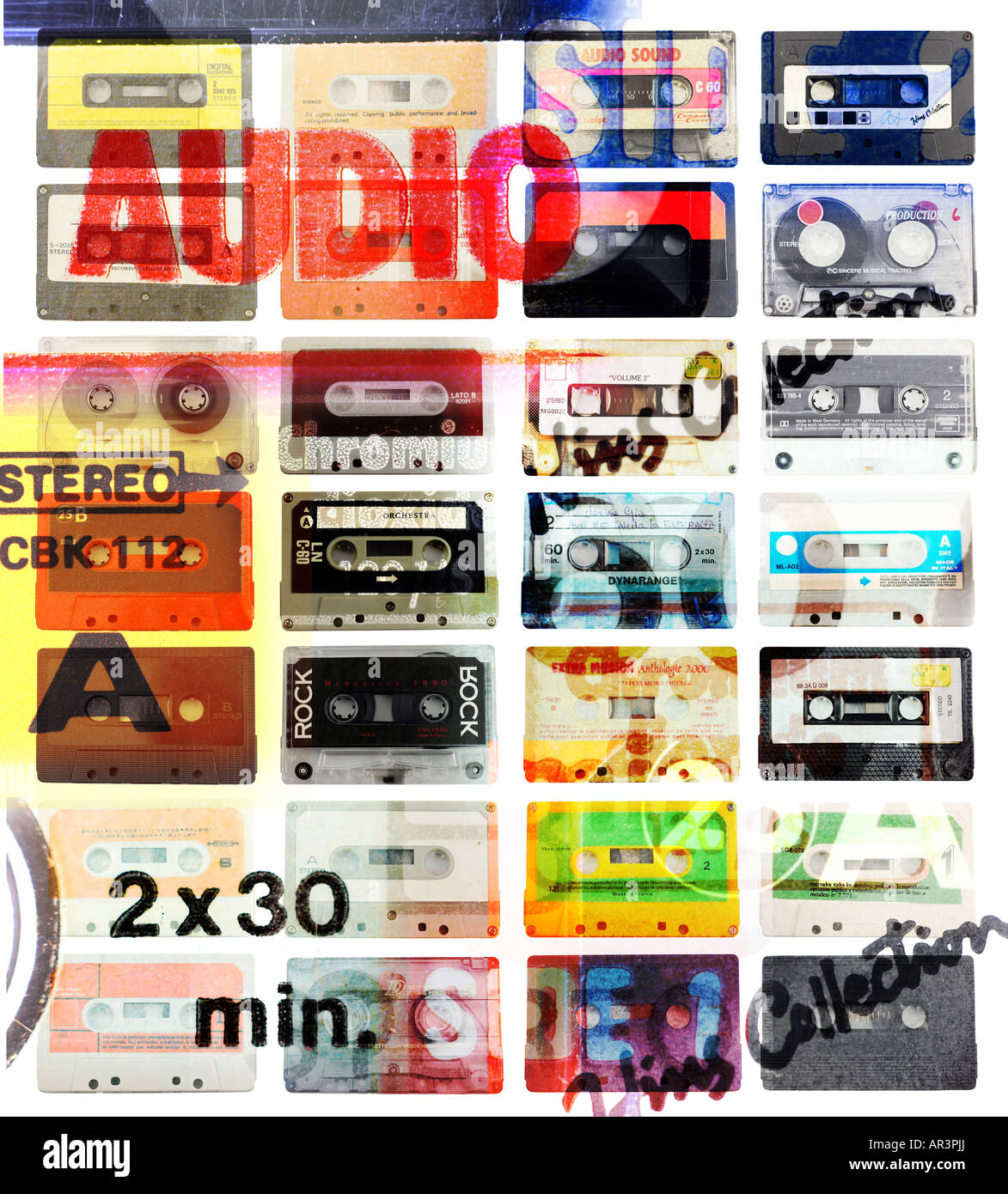 collection of audio cassettes Stock Photo - Alamy
