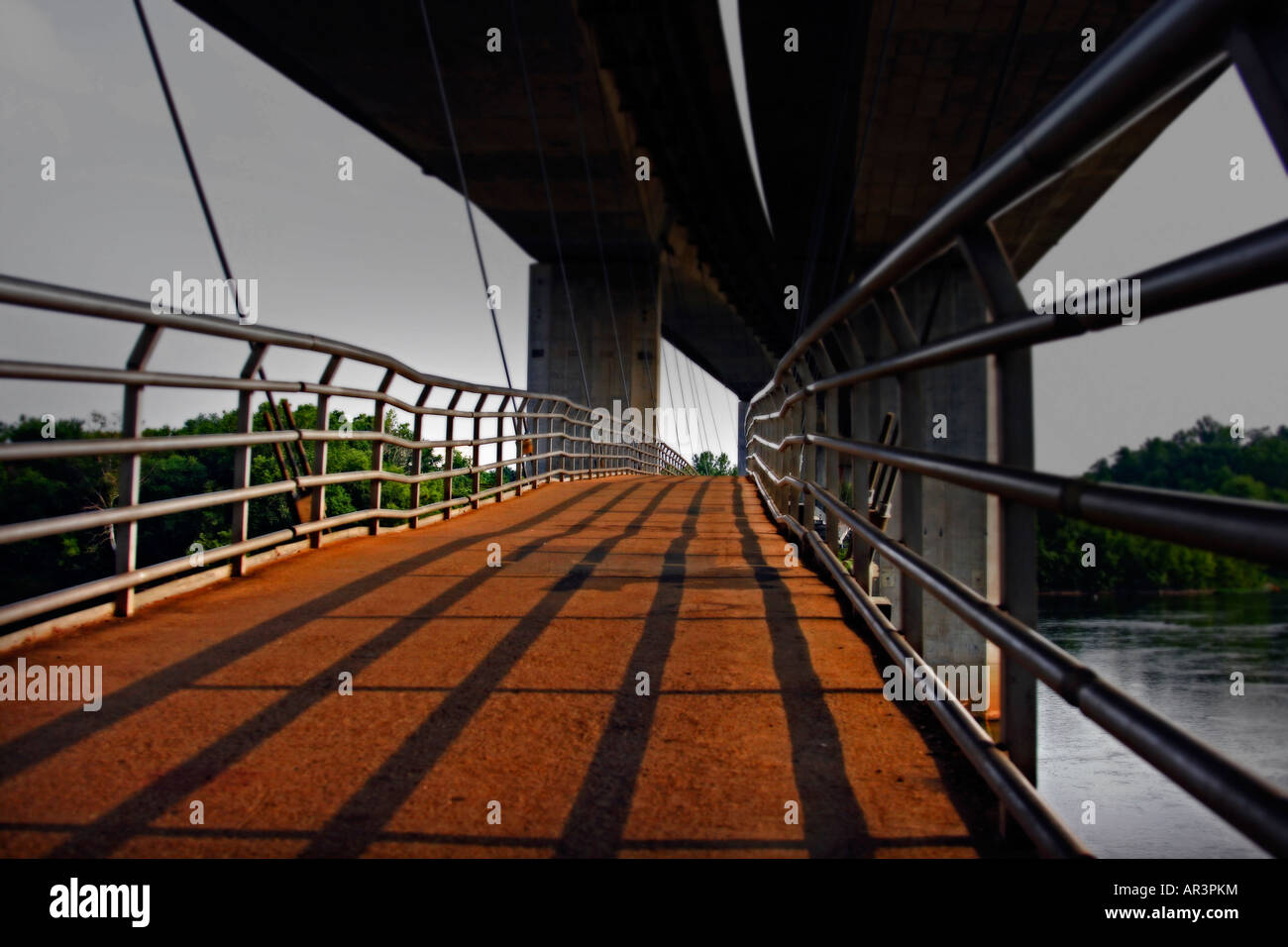 walking people bridge over river in Richmond, VA Stock Photo - Alamy