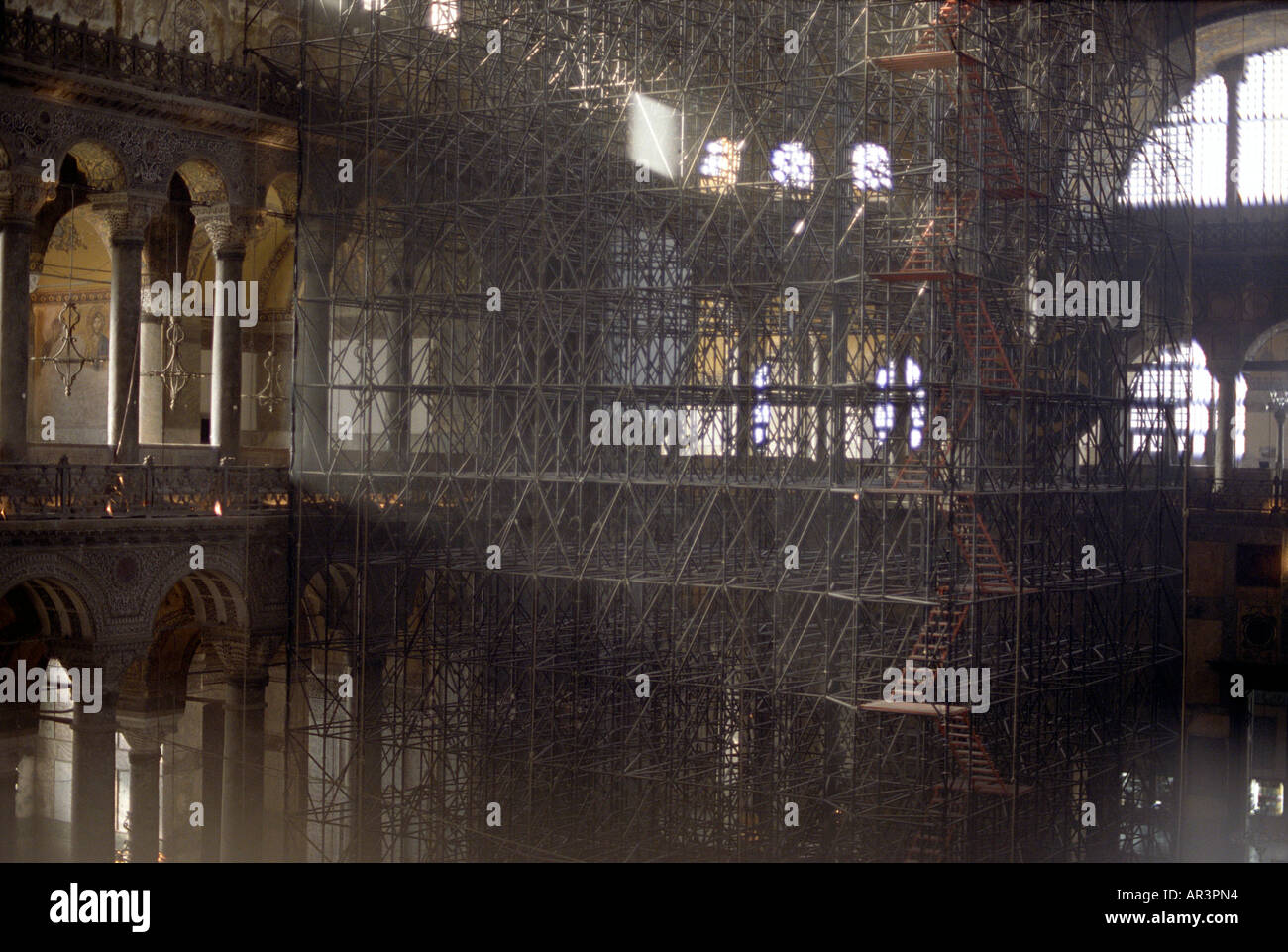 Scaffolding, Hagia Sophia, Istanbul, Turkey Stock Photo - Alamy