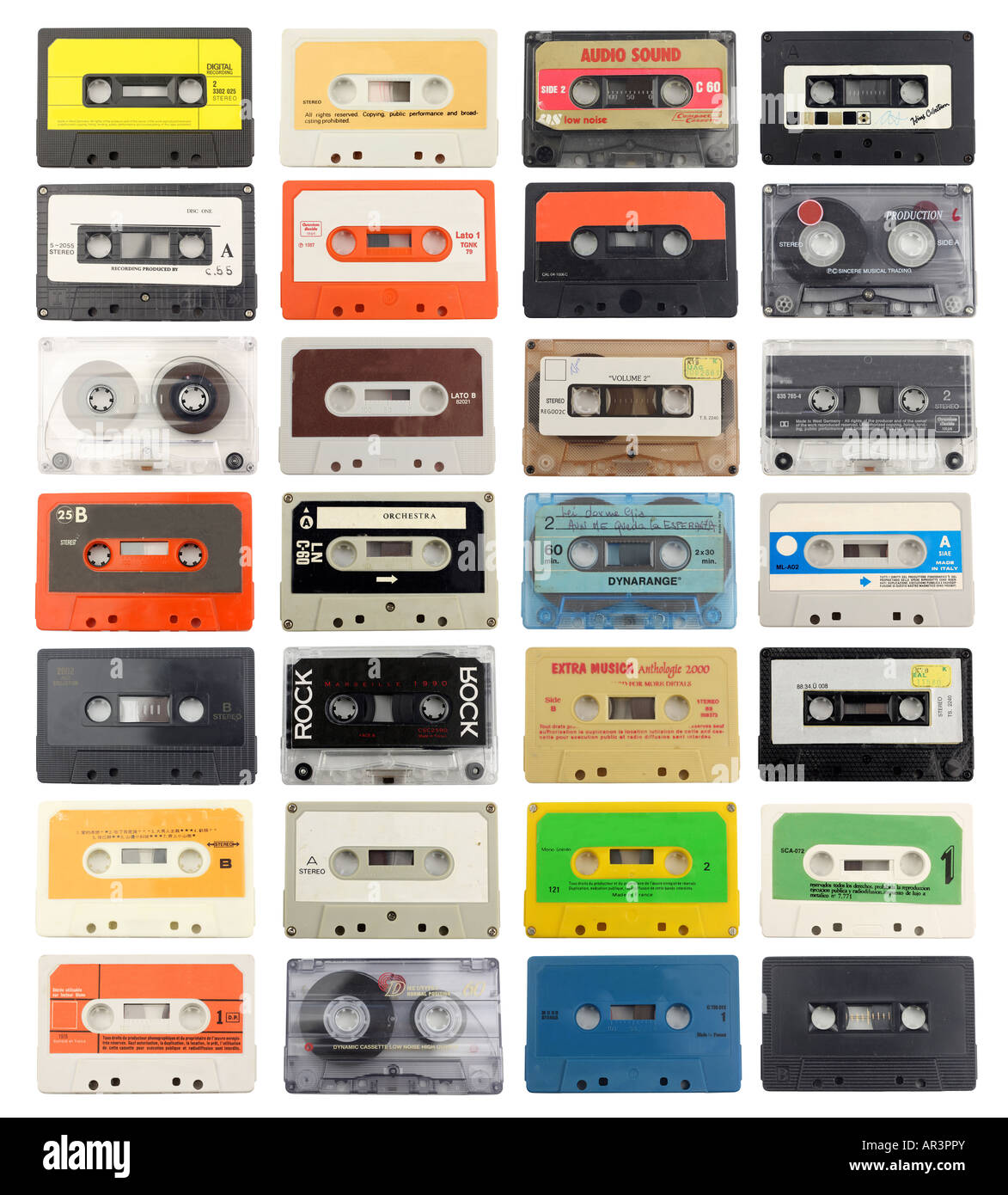 collection of audio cassettes Stock Photo - Alamy
