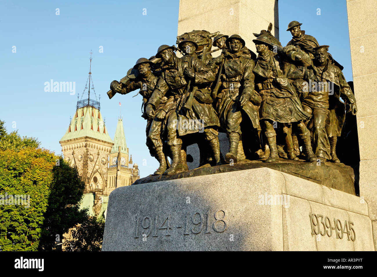 The National War Memorial located on Confederation Square in downtown ...