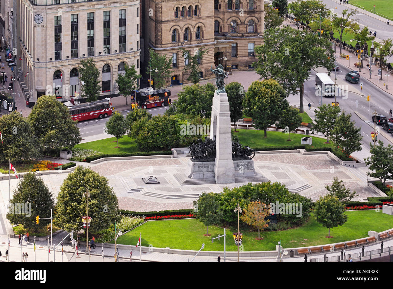 The National War Memorial located on Confederation Square in downtown Ottawa, Ontario Canada ...
