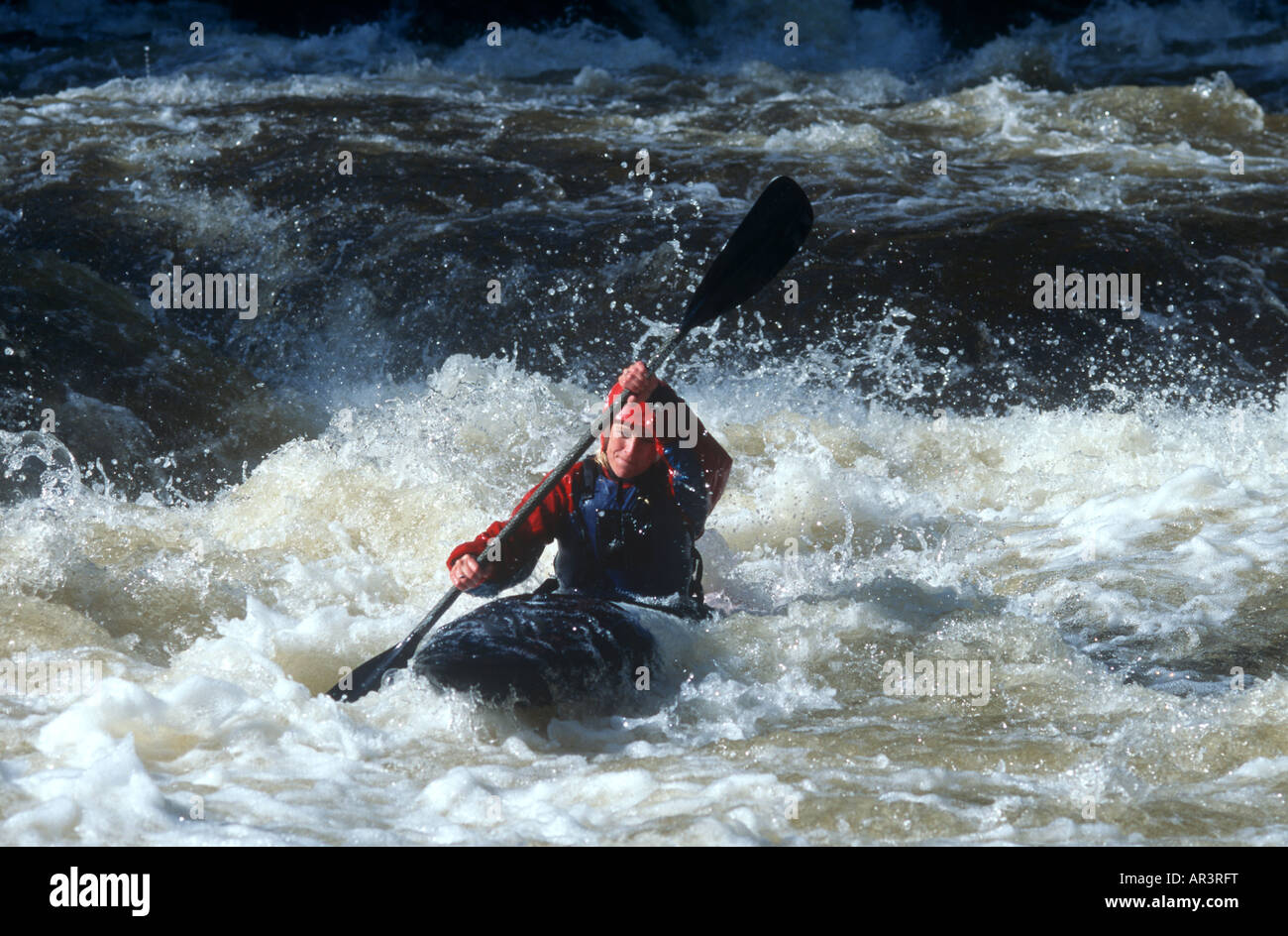 Whitewater kayaking in Colorado Stock Photo - Alamy
