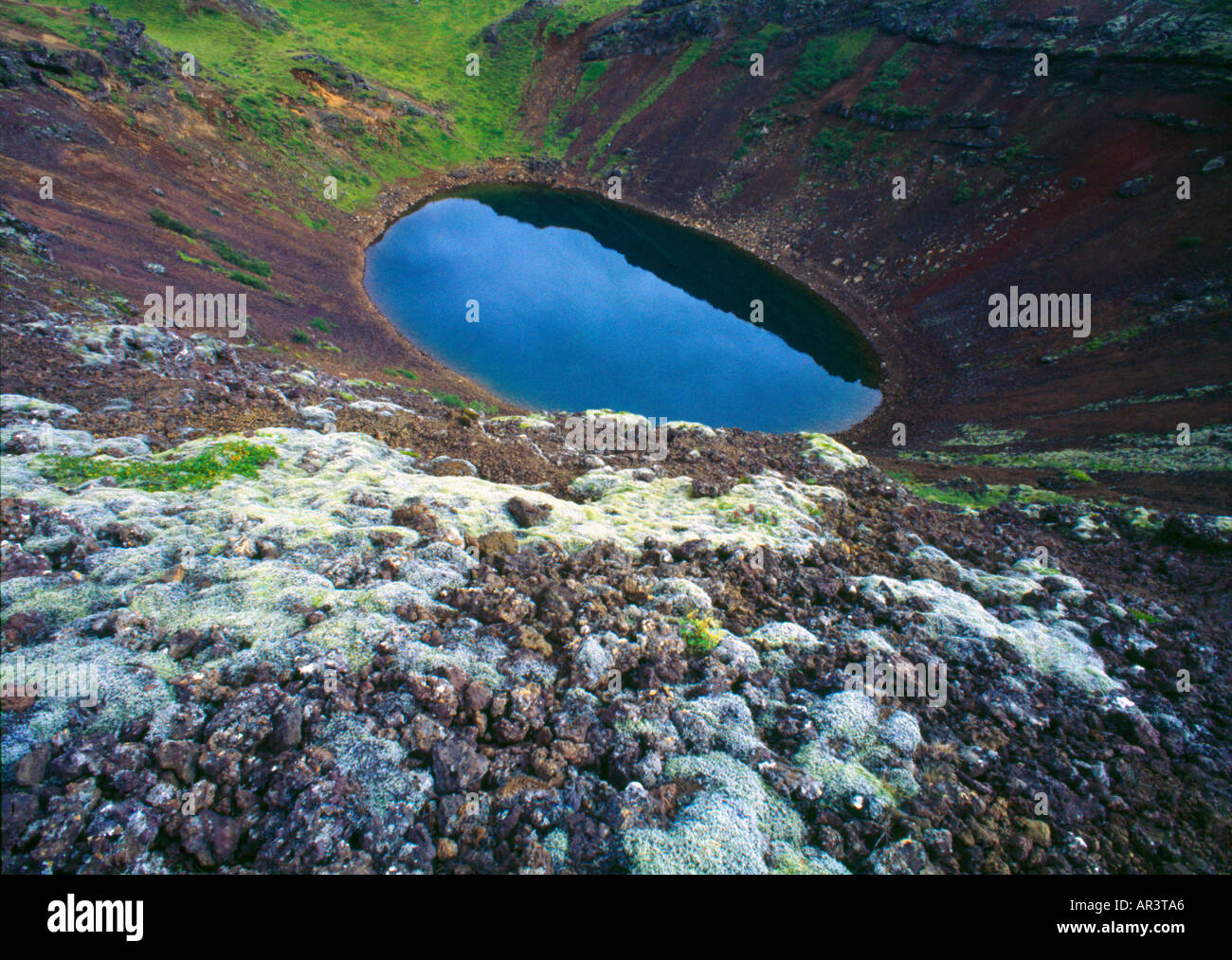 Eldborg Iceland Near Reykjavik Crater Lake Stock Photo - Alamy
