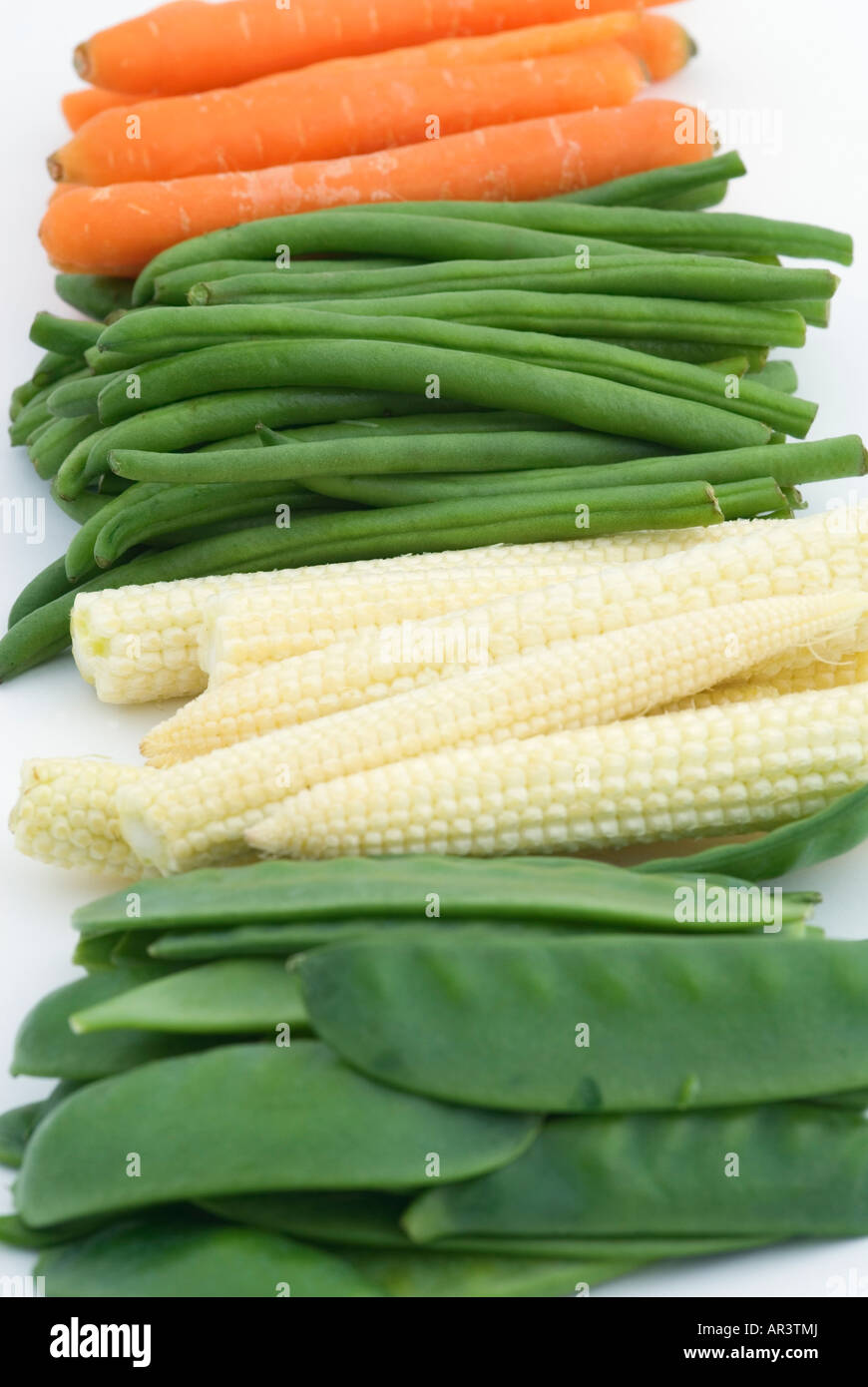 Carrots peas corn vegetables hi-res stock photography and images - Alamy