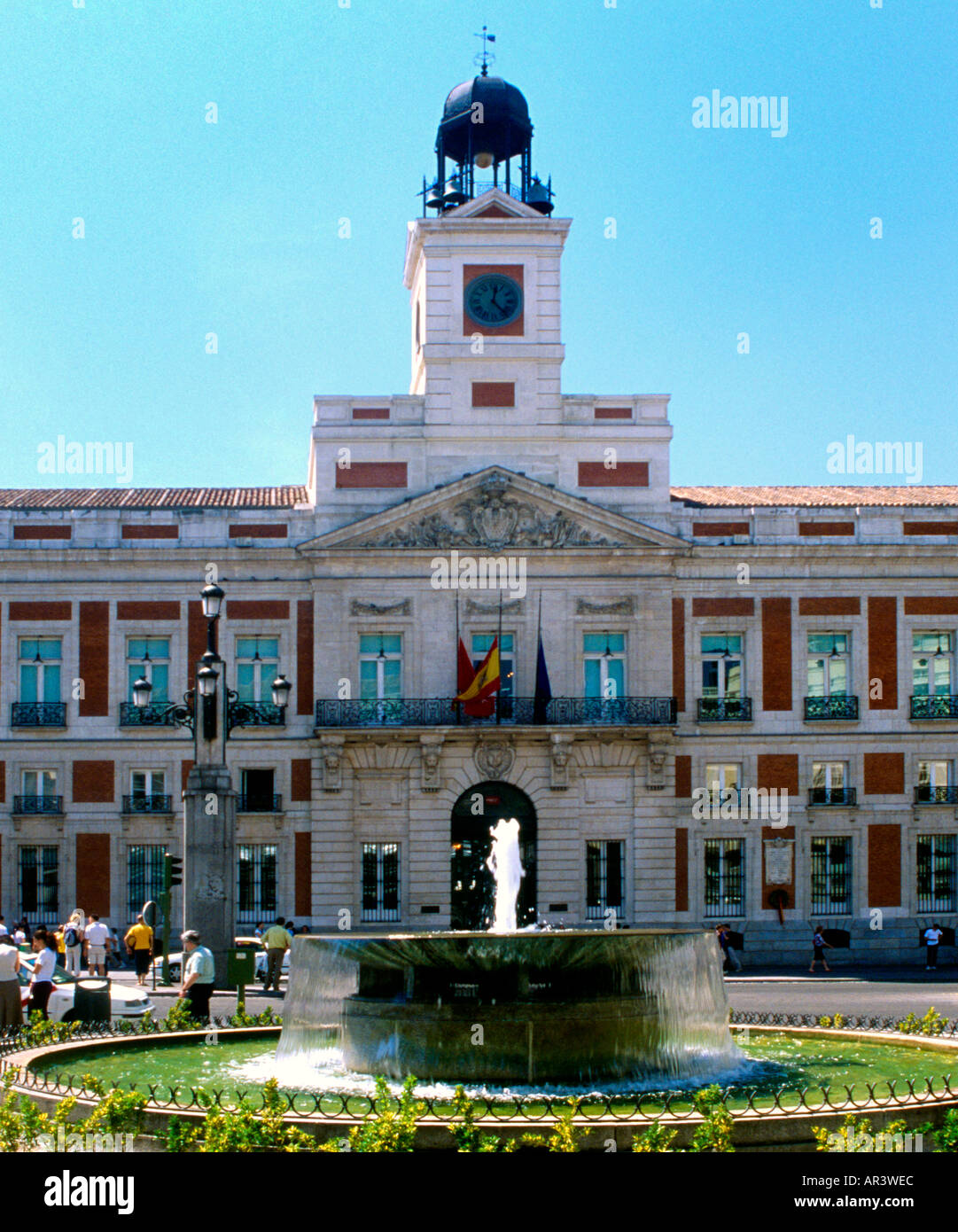 Puerto del Sol Madrid Spain Clocktower Stock Photo - Alamy