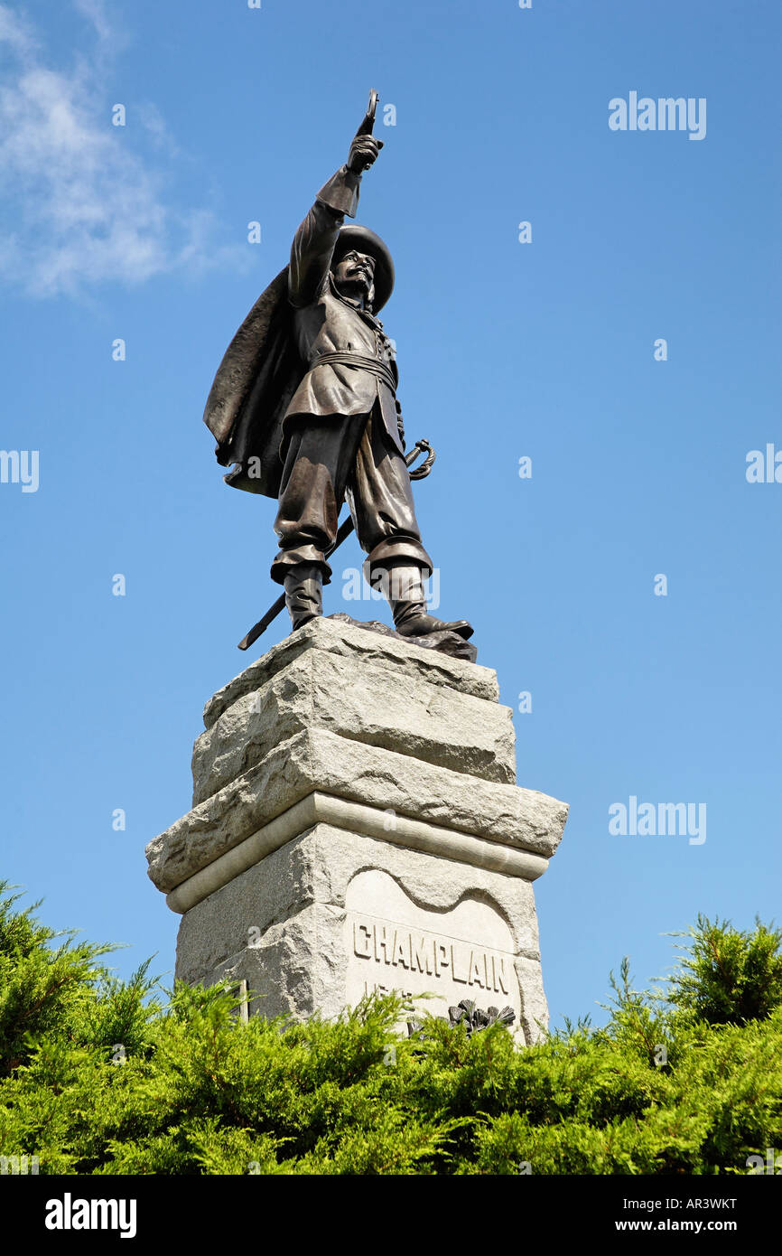 Statue of Samuel de Champlain 1567 1635 was the 17th century explorer ...