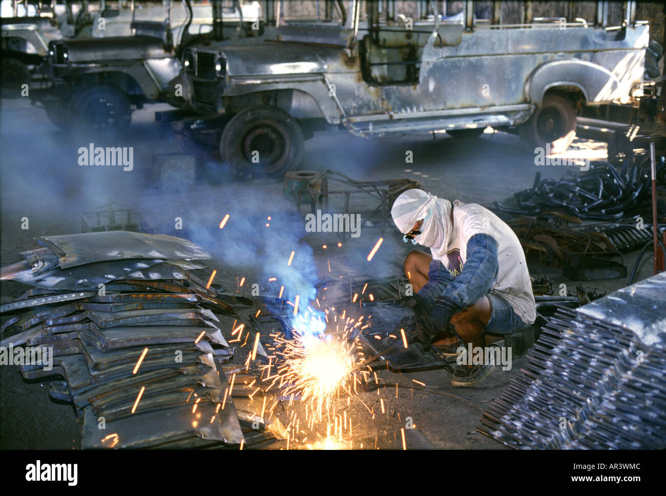 Jeepney factory, Metro Manila, Luzon Island Philippines Stock Photo - Alamy