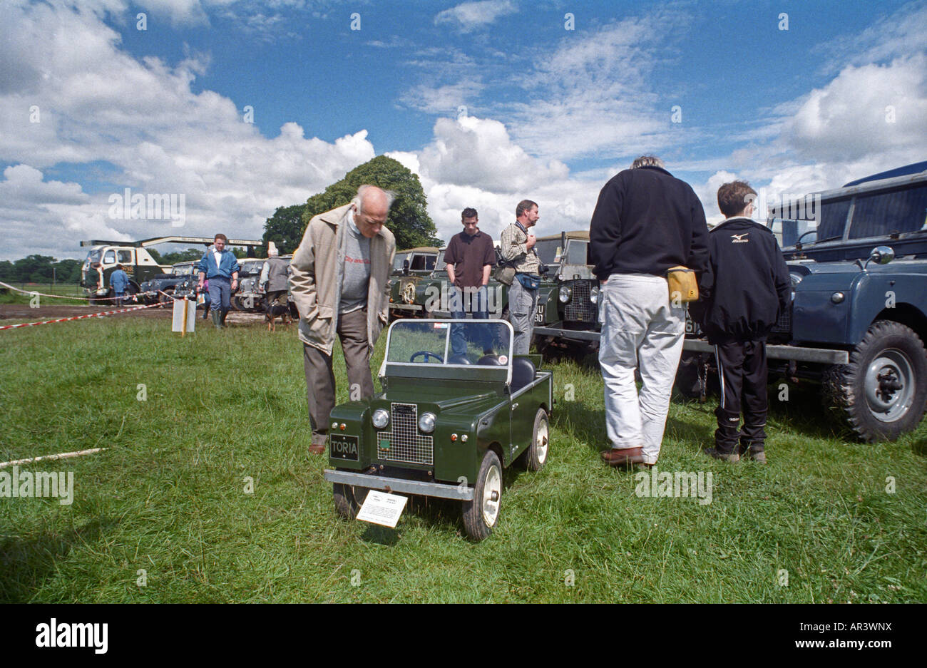 Driveable Land Rover Series 1 toy car 'Toria' on display at the 1998 ...