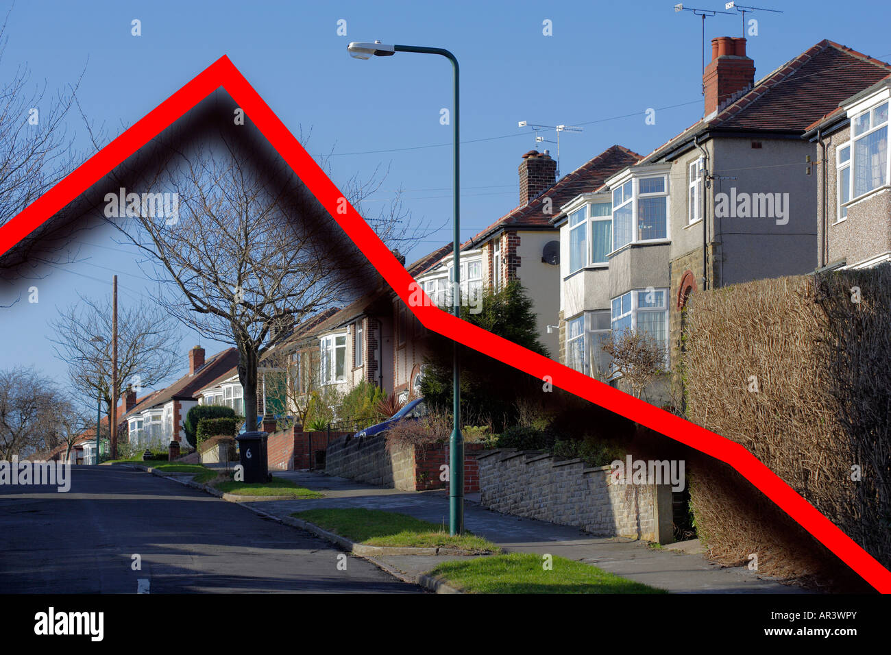 Falling House Prices Stock Photo Alamy