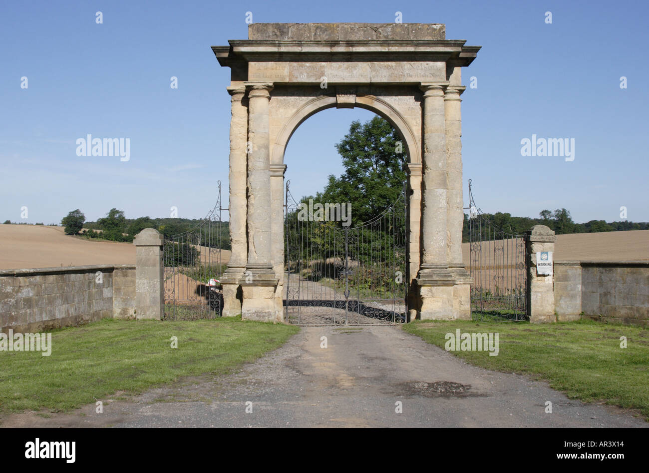 Entrance Gate to Duncombe Park, North Yorkshire Stock Photo - Alamy