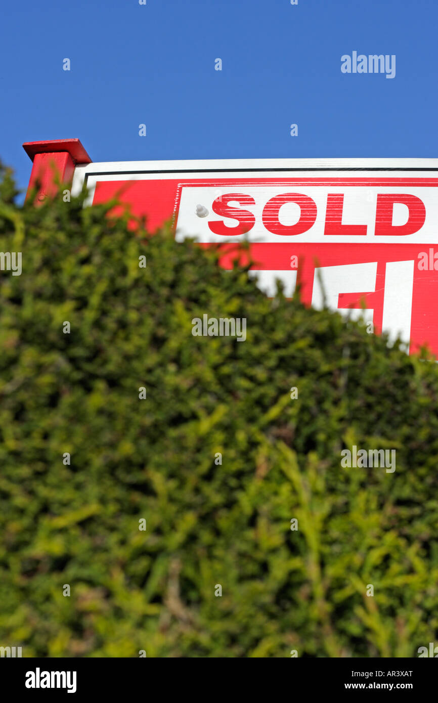 Estate Agent's Sold Sign Stock Photo - Alamy