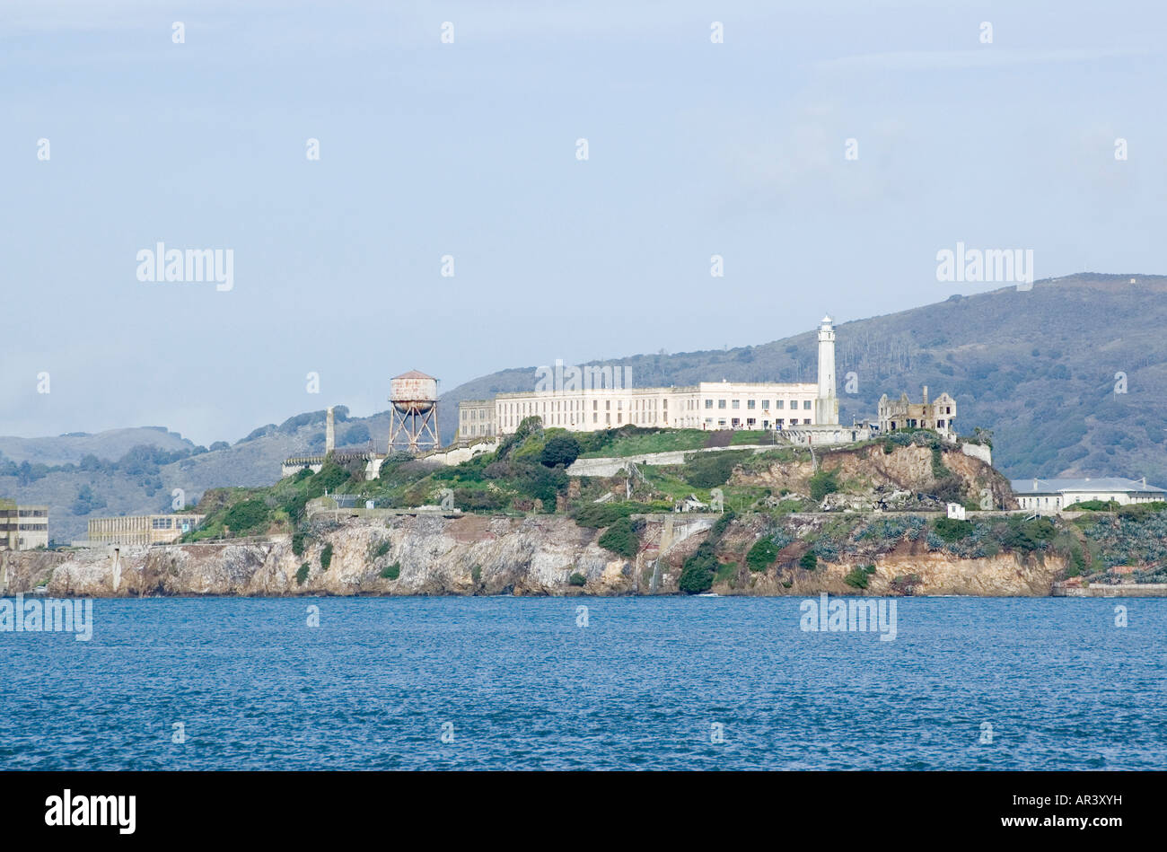 A view of Alcatraz Island in San Francisco Bay, California Stock Photo ...