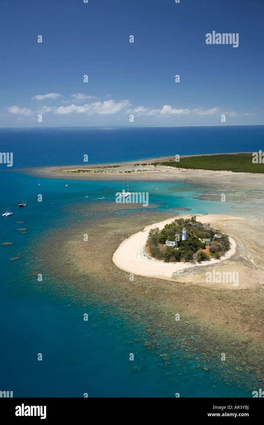 Tourist Boats, Low Isles, Great Barrier Reef Marine Park, near Port ...