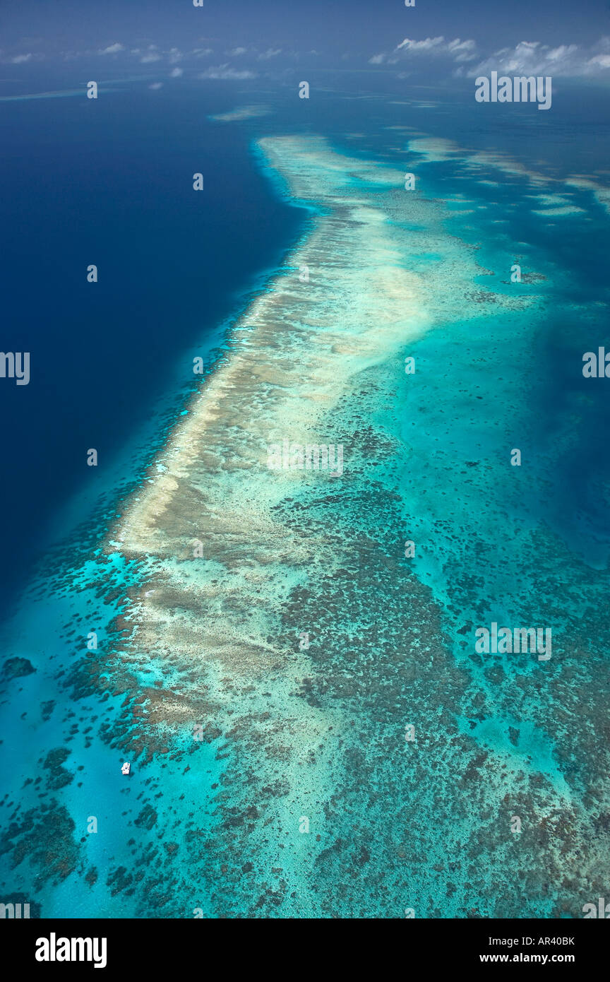 Tongue Reef and Yacht Great Barrier Reef Marine Park North Queensland ...