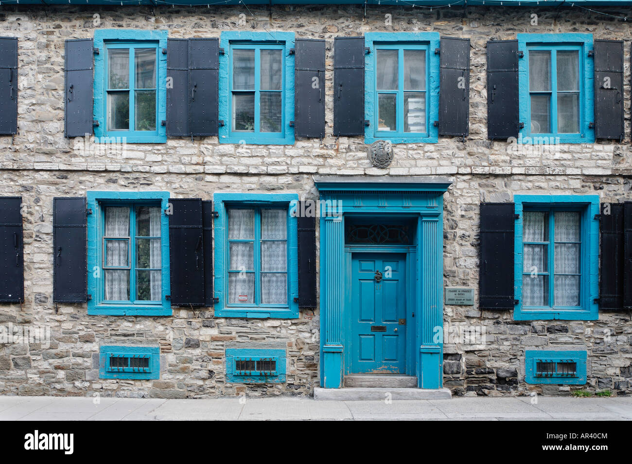 Typical stone building found inside the fortified walls of Old Quebec ...
