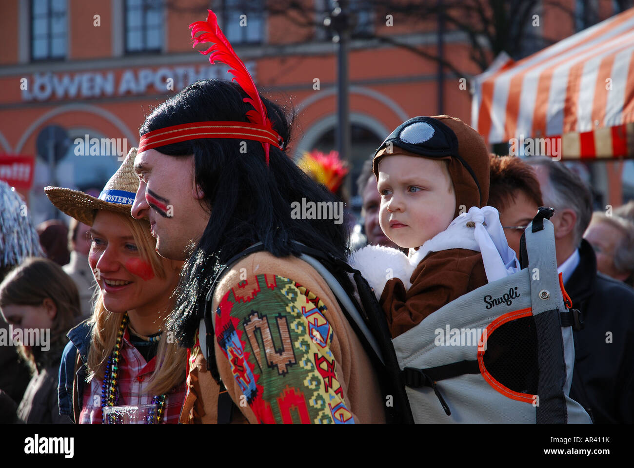 Carnival in Munich, Germany Fasching am Viktualienmarkt Muenchen Stock ...