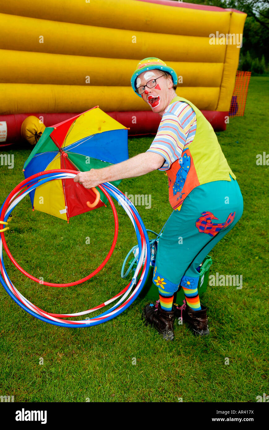 clown with hoops Stock Photo - Alamy