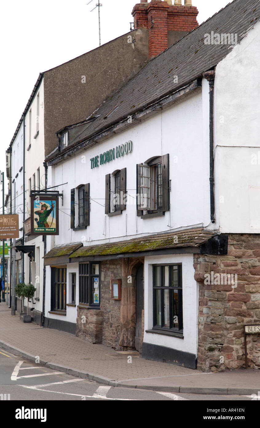 The Robin Hood pub Monmouth Monmouthshire Wales UK EU one of the towns ...