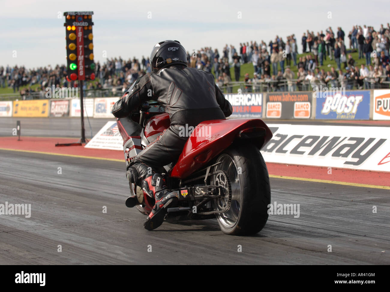 Drag bike at Santa Pod Stock Photo - Alamy