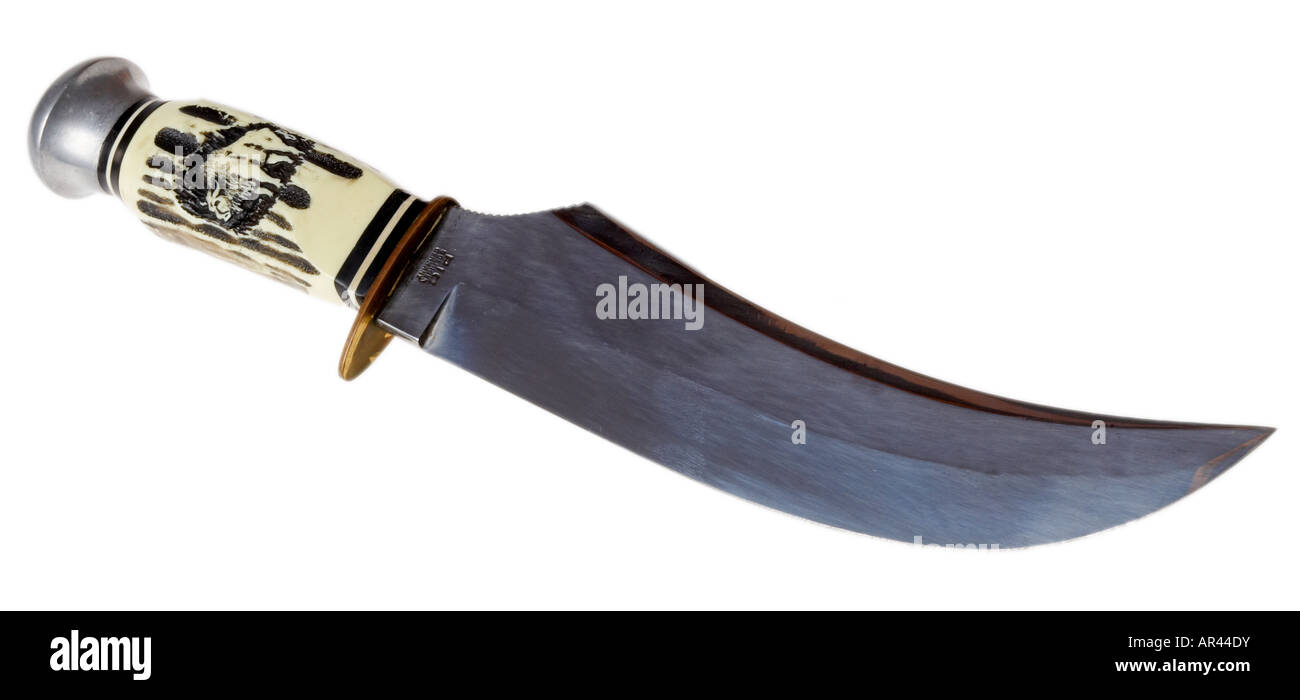 Handmade buffalo skinning knife Stock Photo - Alamy