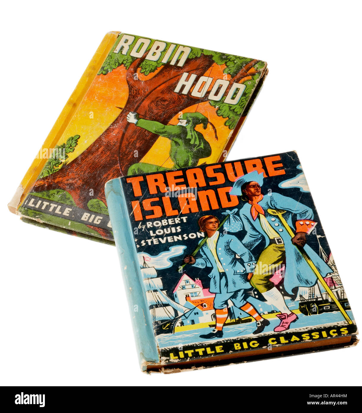 Antique adventure books Stock Photo - Alamy