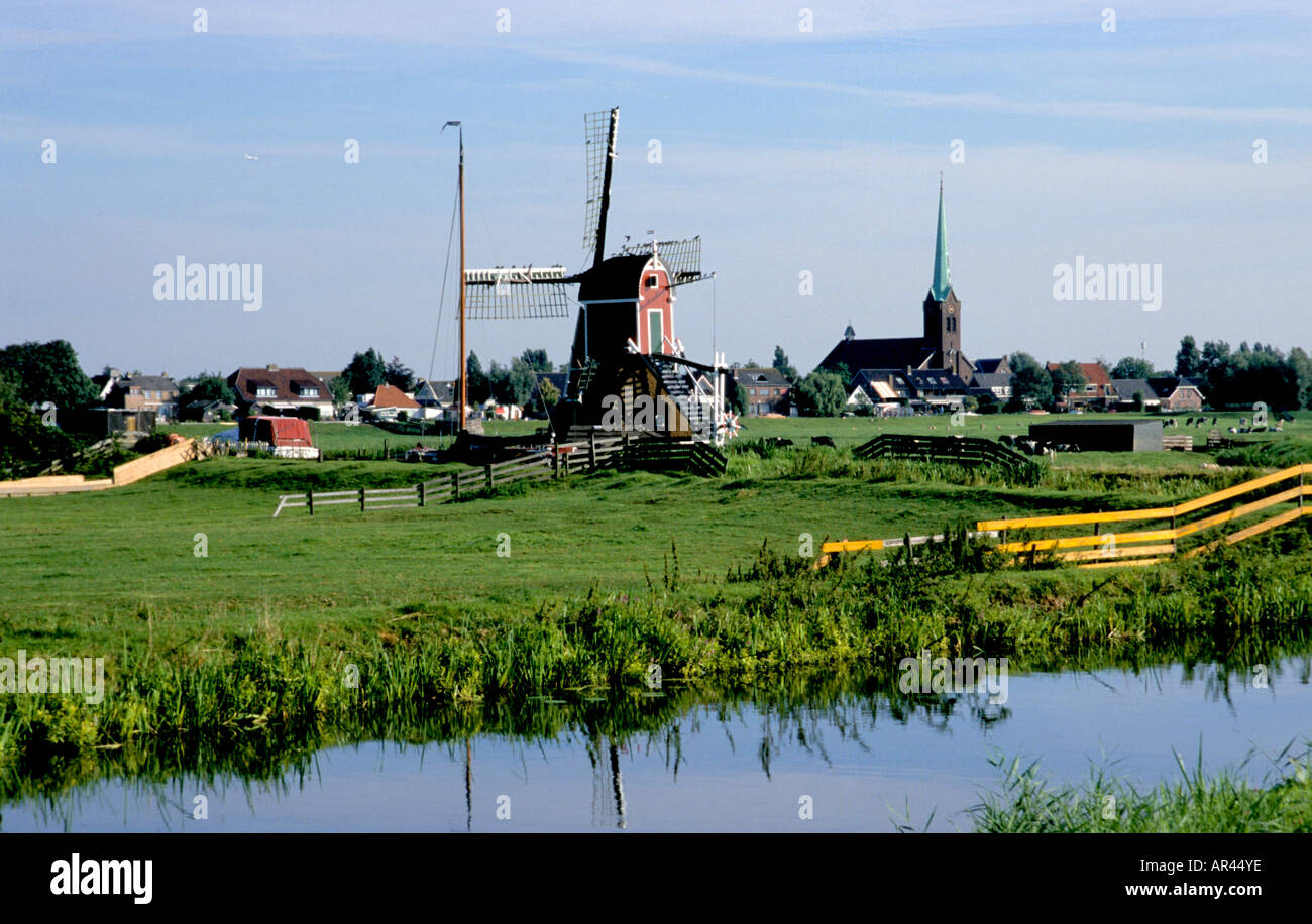 Netherlands Holland windmill Oud Ade Rijpwetering Stock Photo - Alamy