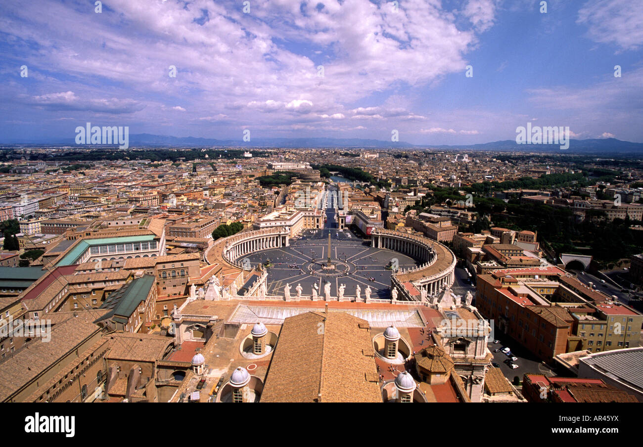 Vatican city from the roof of St. Peter's Basilica, rome Stock Photo ...