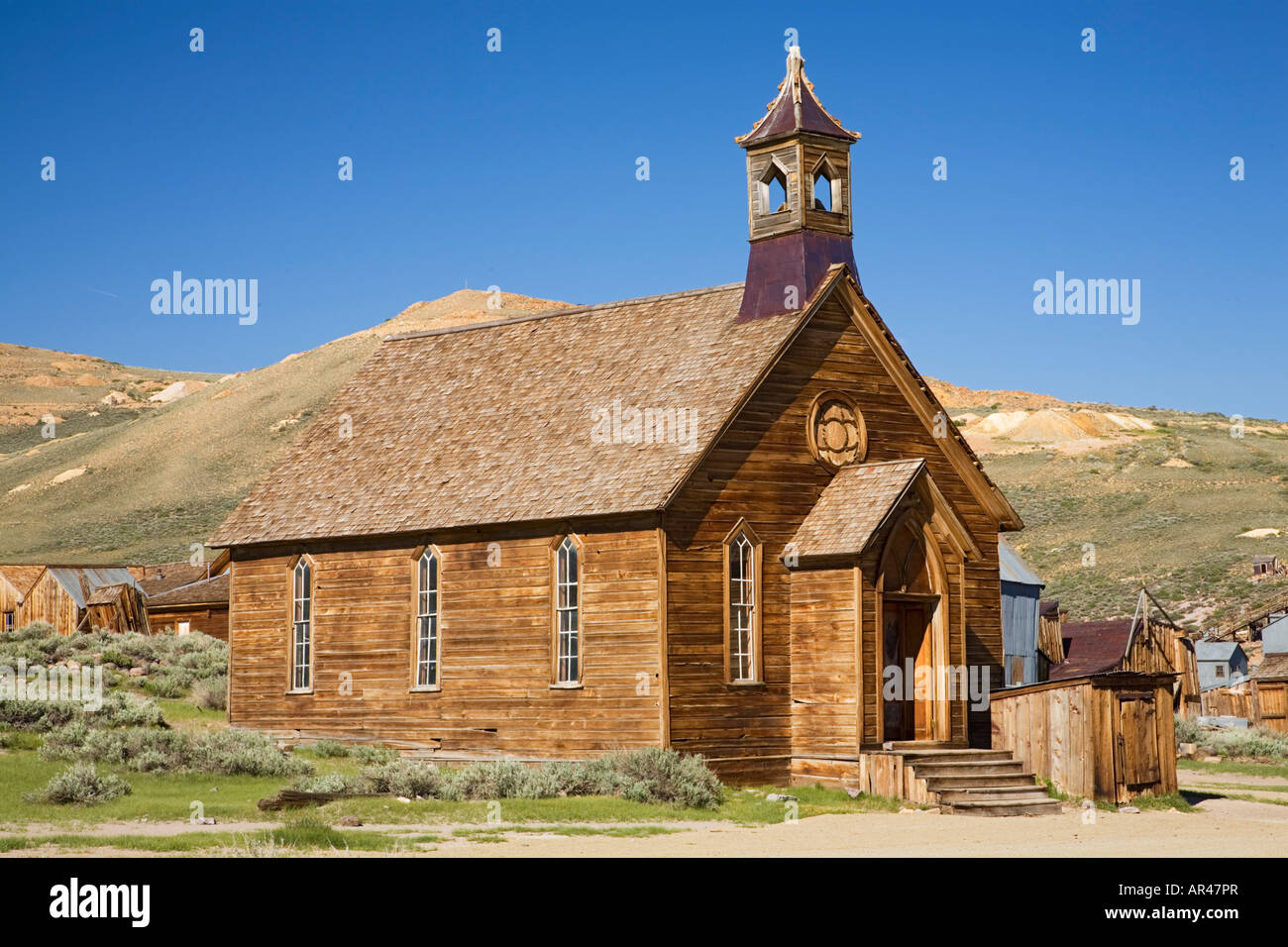 CA, Bodie State Historic Park, Methodist Church Stock Photo - Alamy