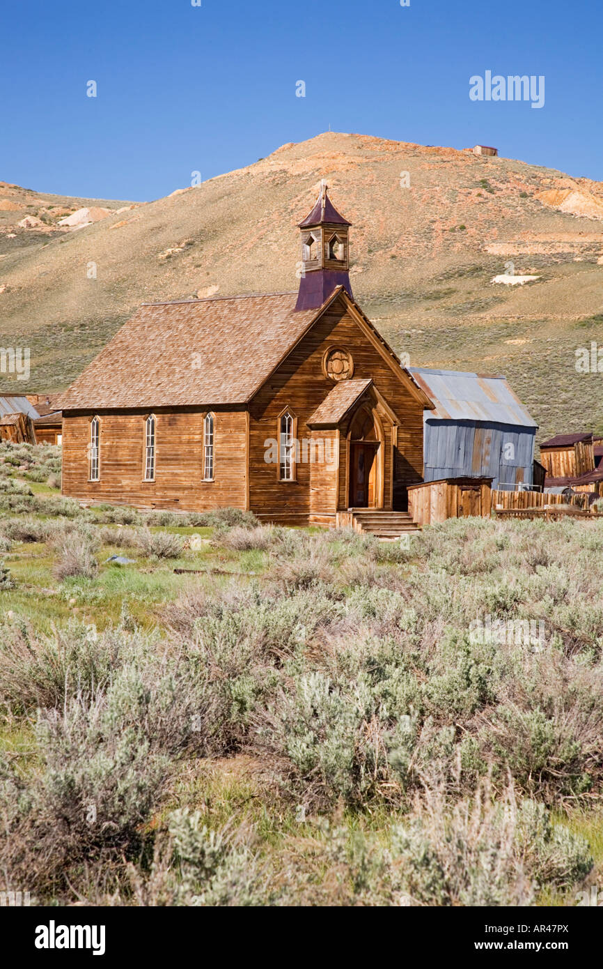 CA, Bodie State Historic Park, Methodist Church Stock Photo - Alamy